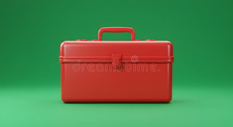 Classic Red Toolbox Still Life: a Timeless Storage Solution Stock Image ...