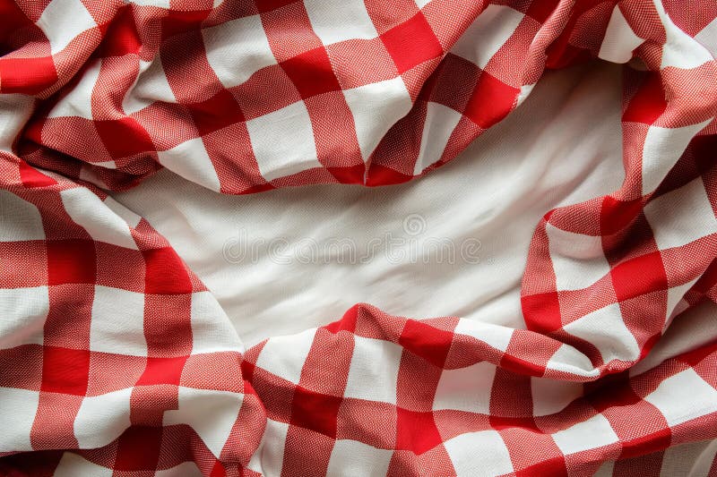 Classic Red and White Checkered Tablecloth Background for Picnic and ...