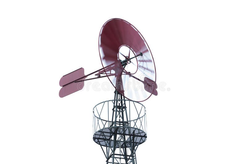 Classic Red Windmill Spinning Stock Photo - Image of generation ...