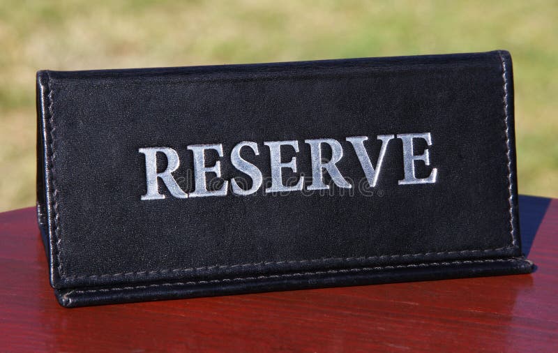 Reserve Sign for Restaurant Reserved Table Stock Photo - Image of ...