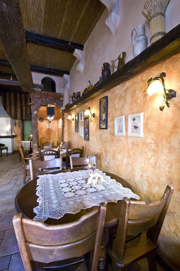 Classic Restaurant Interior Stock Photo - Image of house, retro: 4975774