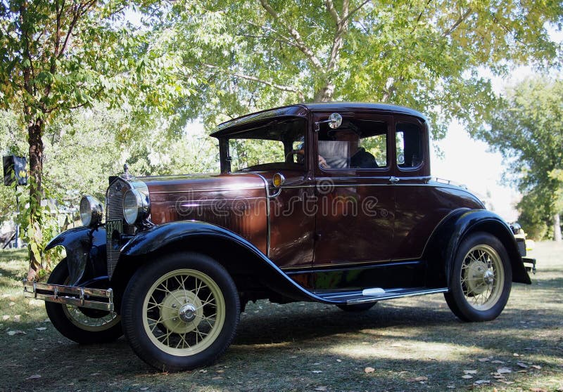 Classic Restored Antique Ford Car Editorial Stock Image - Image of ...