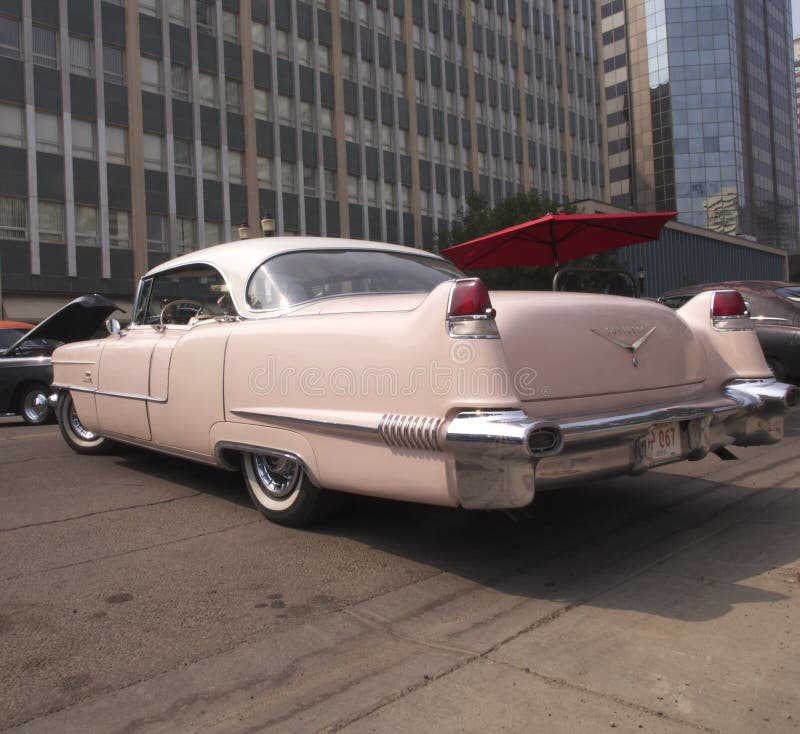 Classic Restored Pink Cadillac Editorial Photography - Image of ...