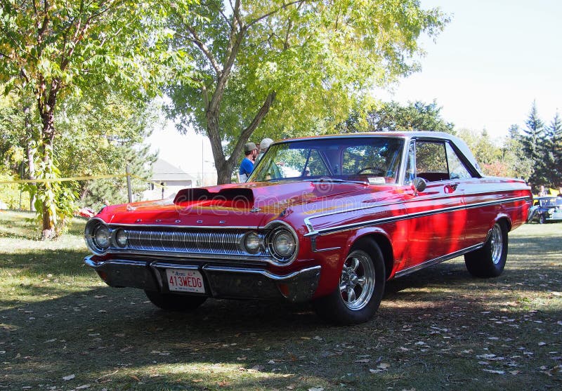 Classic Restored Red Dodge editorial photo. Image of travel - 44858826