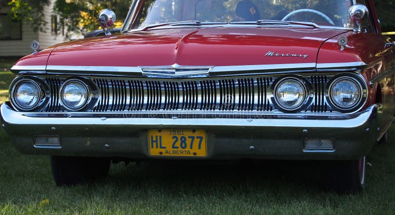 Classic Restored Red Mercury Grill Editorial Photography - Image of ...