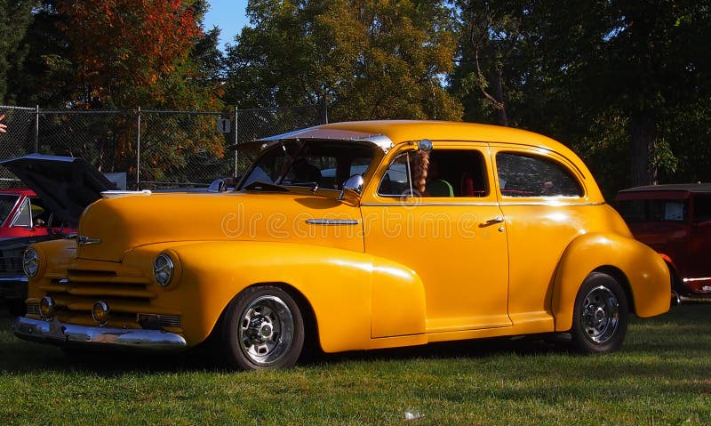 Classic Restored Vintage Car Editorial Photo - Image of restored ...