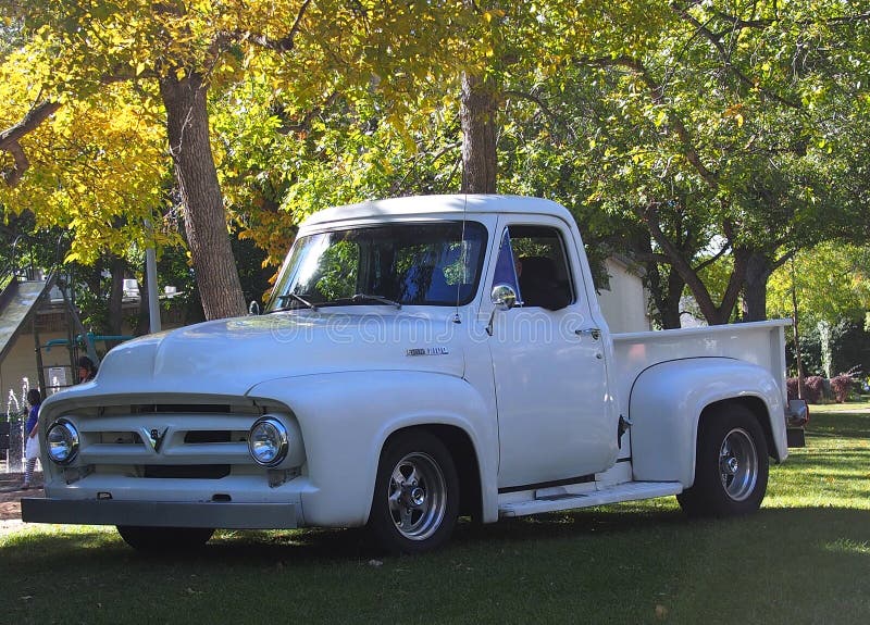 Classic Restored White Half Ton Truck Editorial Photo - Image of ...