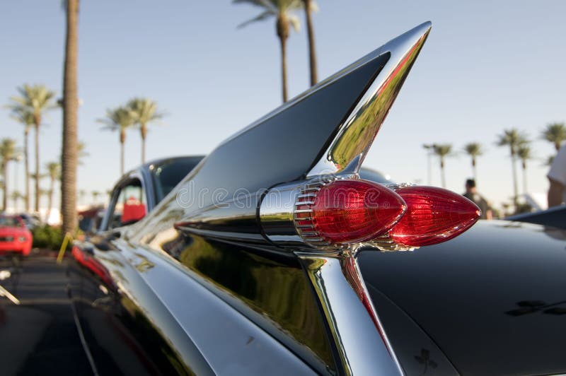 Classic Retro 50 S Chrome Car Tail Fin Stock Image - Image of culture ...
