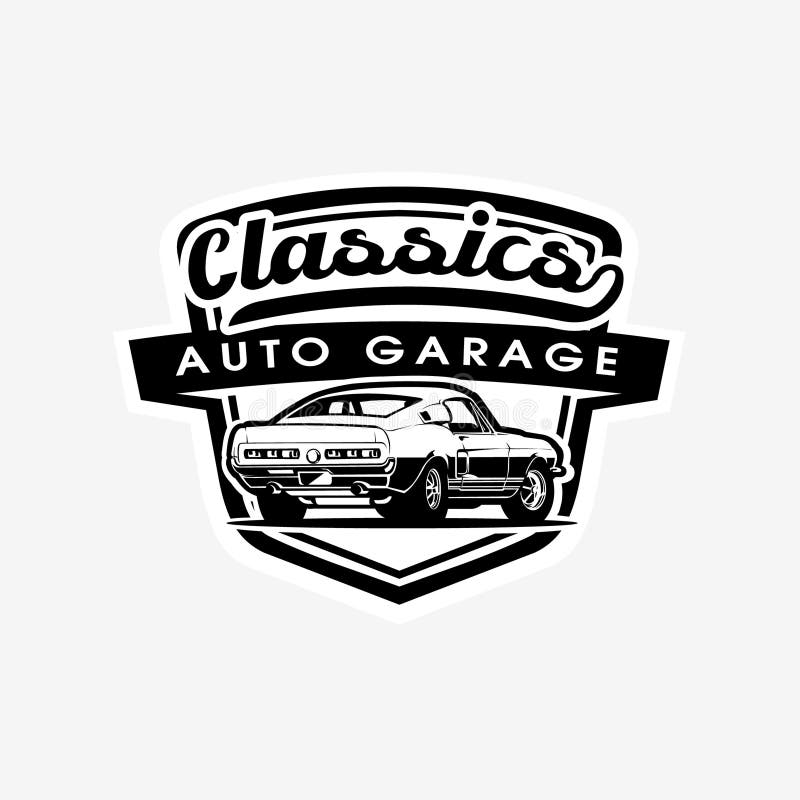 Classic Retro Car Badge Emblem Logo Vector Stock Vector - Illustration ...