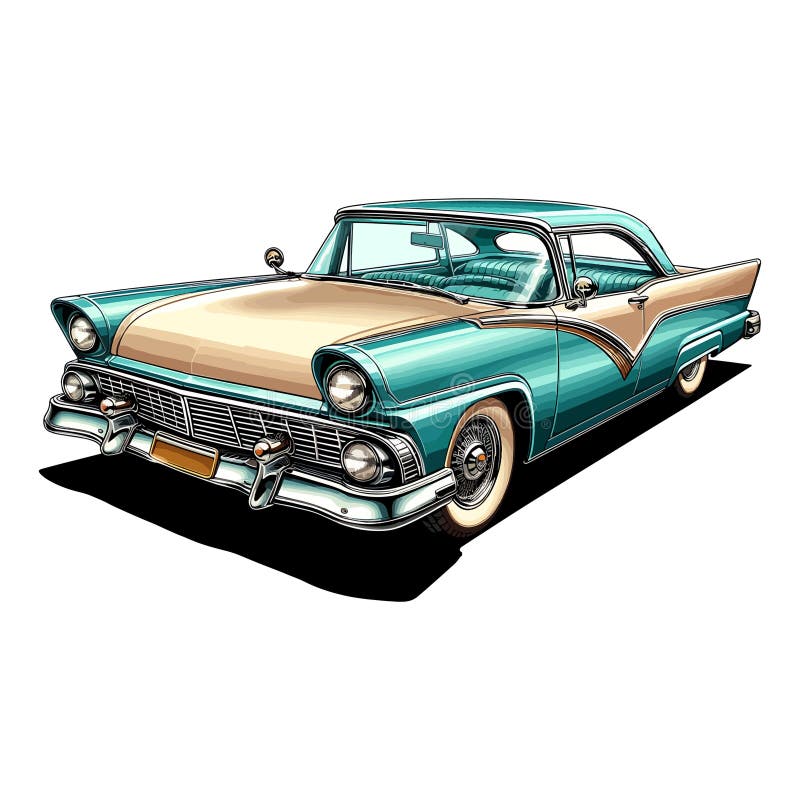 Classic Retro Car Vector Illustration Ideal for Vintage Design ...