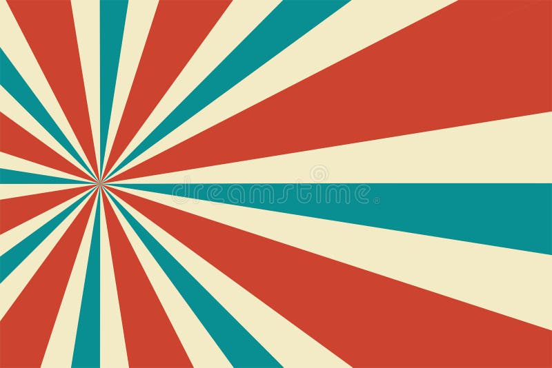 Classic Retro Colors Sunbust Rays Background Design Stock Vector ...