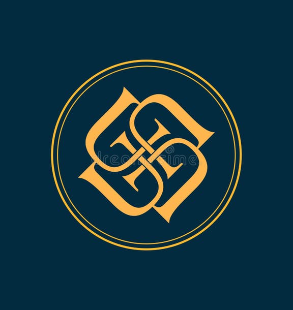 Classic and Retro Monogram Logo Stock Vector - Illustration of graphic ...