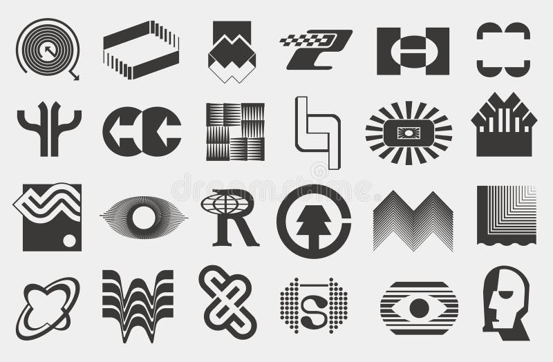 Classic, Retro, Old Style Logo Design Collection Stock Illustration ...