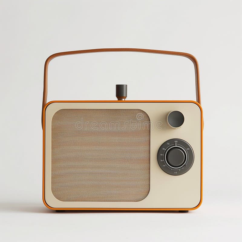 Retro Radio with a Gray Background Stock Illustration - Illustration of ...