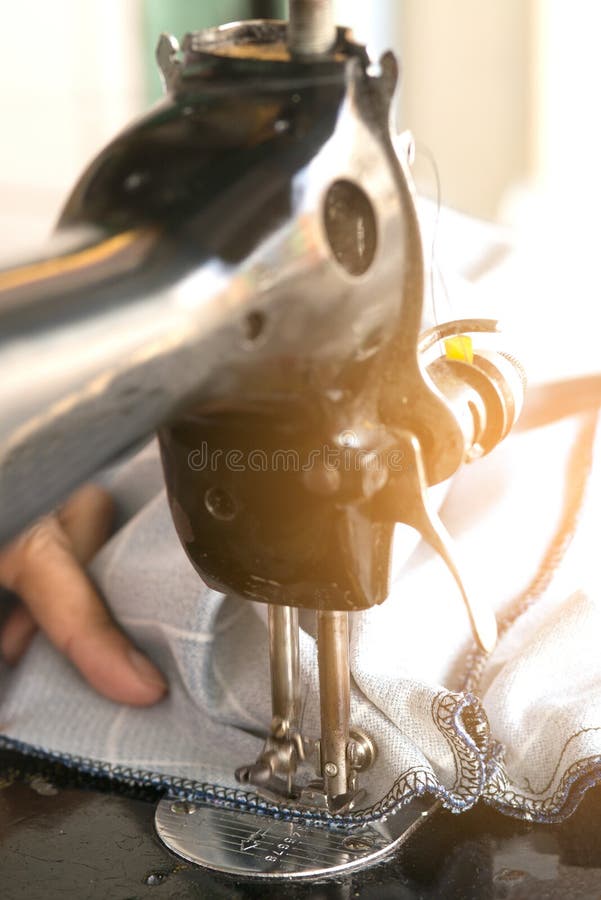 Classic Retro Style Manual Sewing Machine. Stock Photo - Image of ...