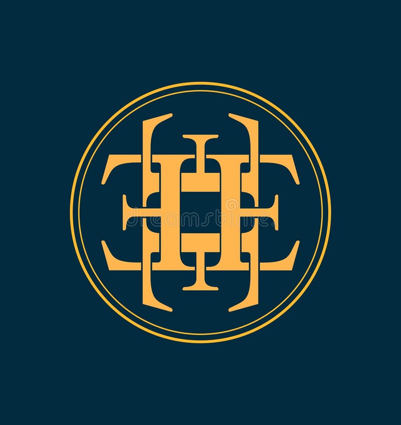 Classic and Retro Monogram Logo Stock Vector - Illustration of element ...