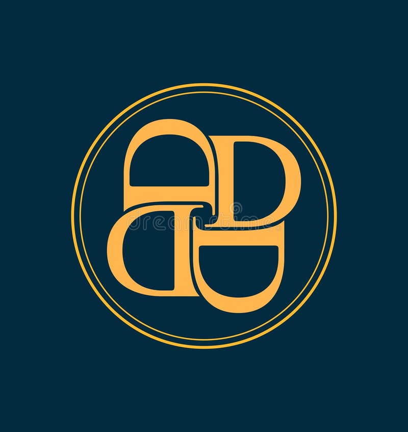 Classic and Retro Monogram Logo Stock Vector - Illustration of circle ...