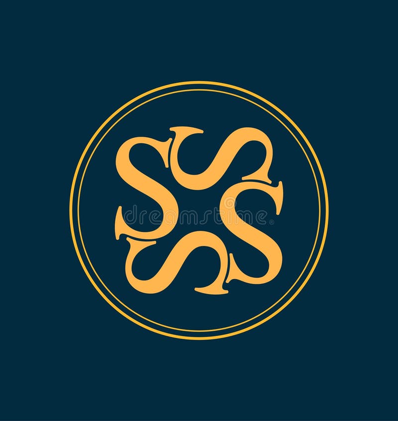 Classic and Retro Monogram Logo Stock Vector - Illustration of ...