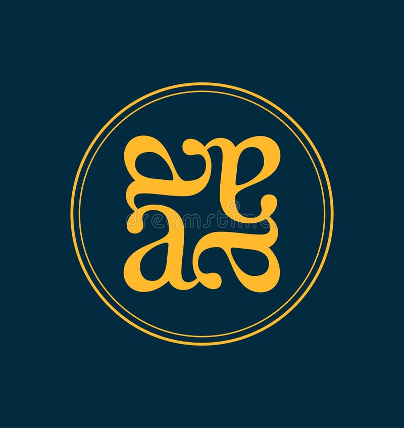 Classic and Retro Monogram Logo Stock Vector - Illustration of logo ...