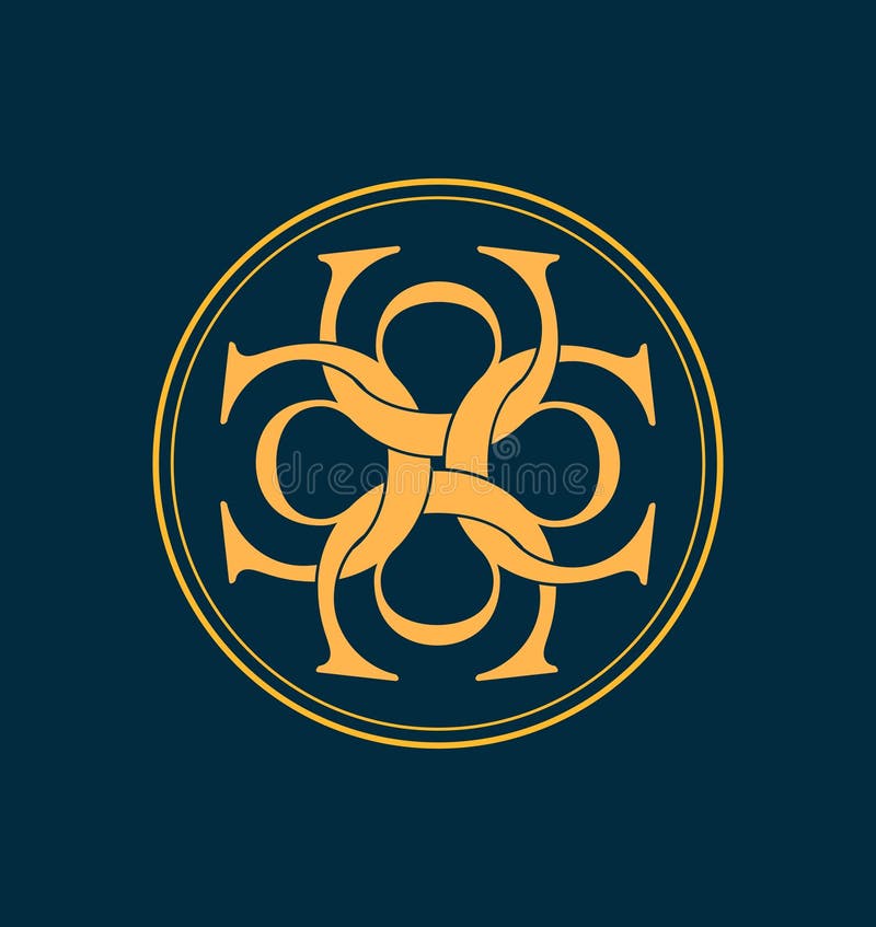 Classic and Retro Monogram Logo Stock Vector - Illustration of finance ...