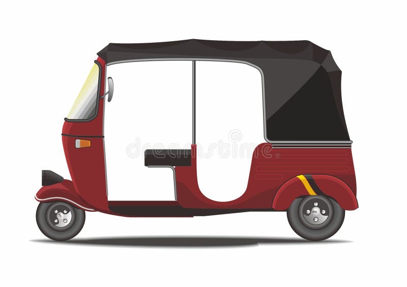 Classic Rickshaw Vector stock vector. Illustration of rickshaw - 275876311