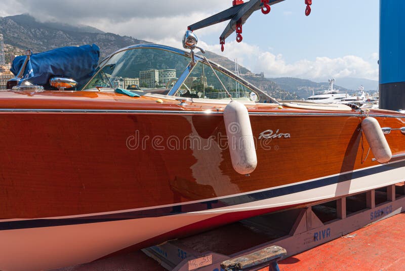 A Classic Riva Boat on Shore.. Editorial Stock Photo - Image of ...
