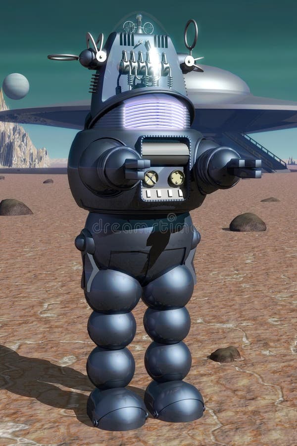 Alien robot girl stock illustration. Illustration of alien - 12273770