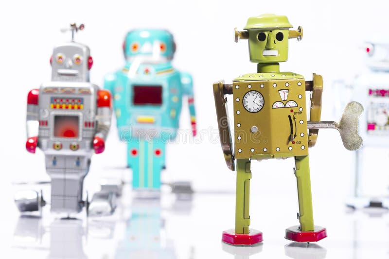 Classic robot toys stock photo. Image of robot, antique - 74545694