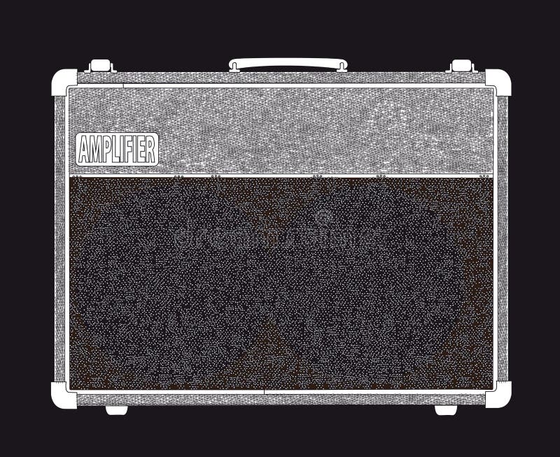 Valve Amplifier Outline Drawing Stock Photo - Image of noise, guitar ...