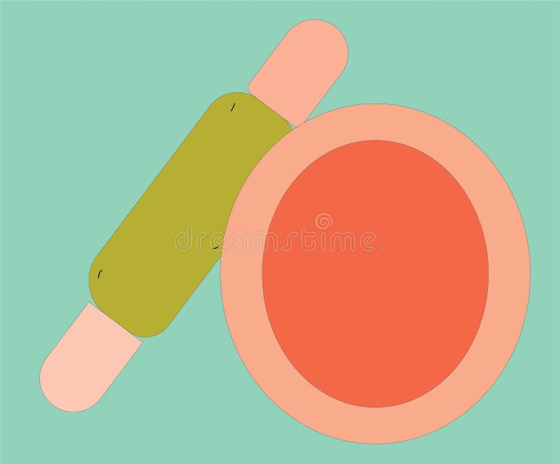 Classic Rolling Pin Vector for Baking Cooking Stock Vector ...