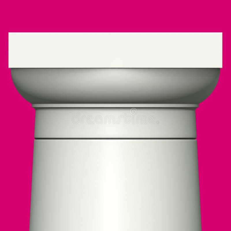 Classic Roman Column on Pink Background Stock Illustration ...