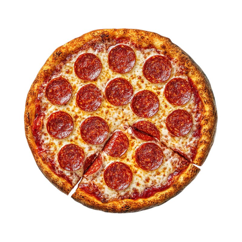Classic Round Cheese Pizza Against Transparent Background Stock ...
