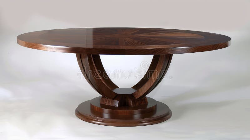 Classic Round Dining Table for Elegant Decor Stock Illustration ...