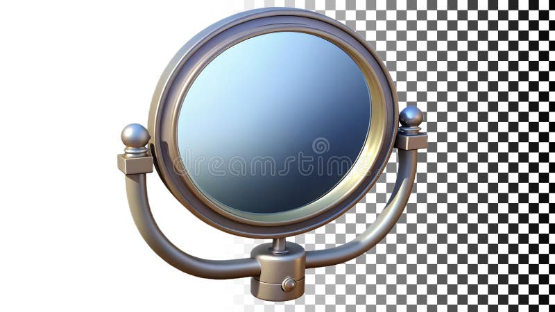 Classic Round Mirror with Stand for Reflection and Vanity Setups Png ...