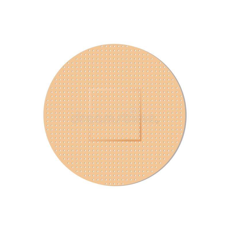 Classic Round Shape Plaster for Wounds Stock Vector - Illustration of ...
