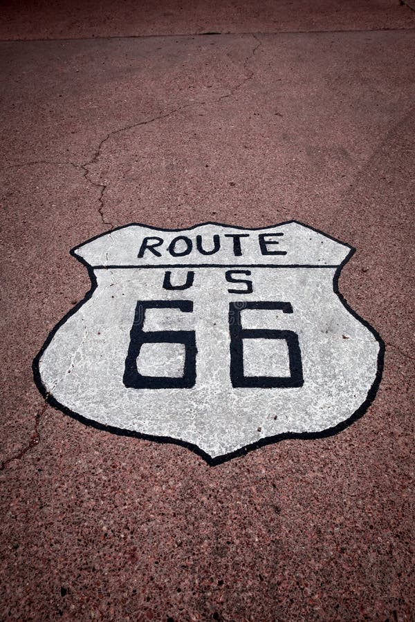 Classic route 66 signal editorial stock photo. Image of straight ...