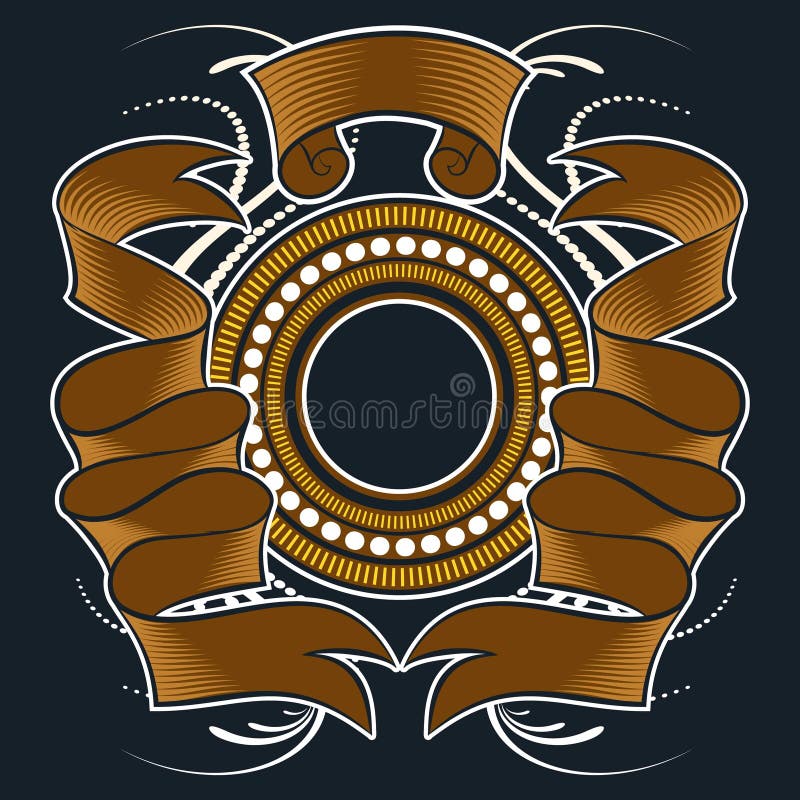 Classic Royal Emblem Heraldic. Embroidery Emblem Template Vector ...