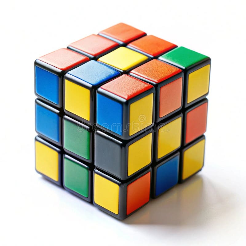 Classic Rubik S Cube Puzzle in Partially Solved State Stock ... Classic Rubik S Cube Puzzle in Partially Solved State Stock ...