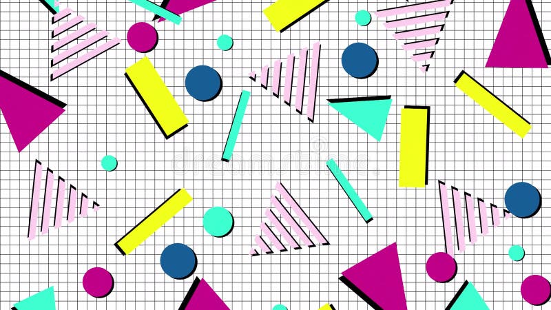 Classic 1980 S and 1990 S Retro Graphic Pattern Background Stock Video ...