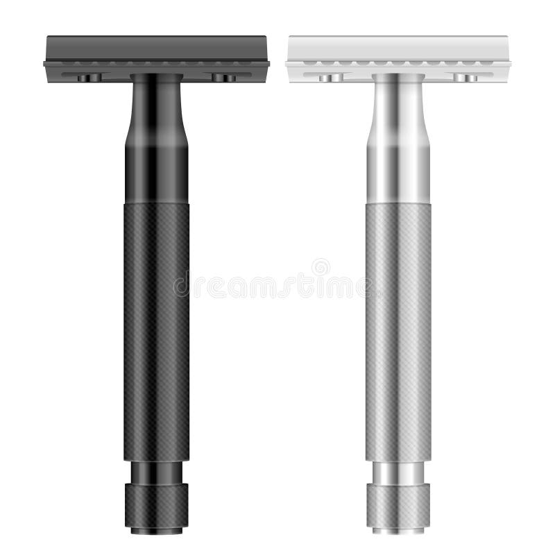 Classic safety razor set stock vector. Illustration of shave - 232215510