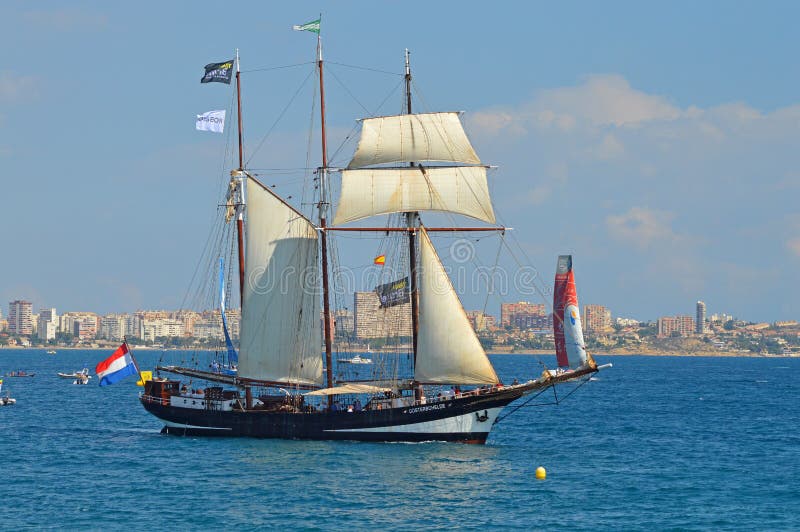 The Historic Old Square Rigged Sailing Ship Oostershelde Editorial ...