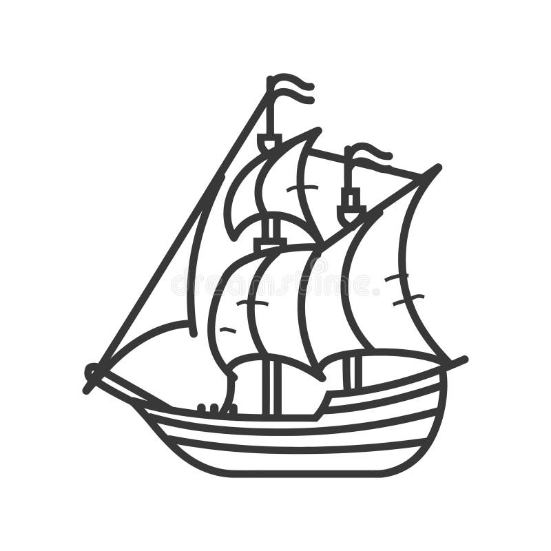 AI-Generated Sailing Ship stock vector. Illustration of water - 369931558