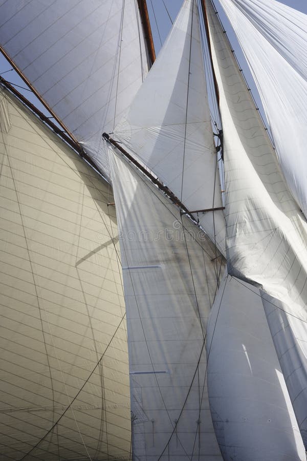Wind in sails in sailboat stock photo. Image of blowing - 27718392