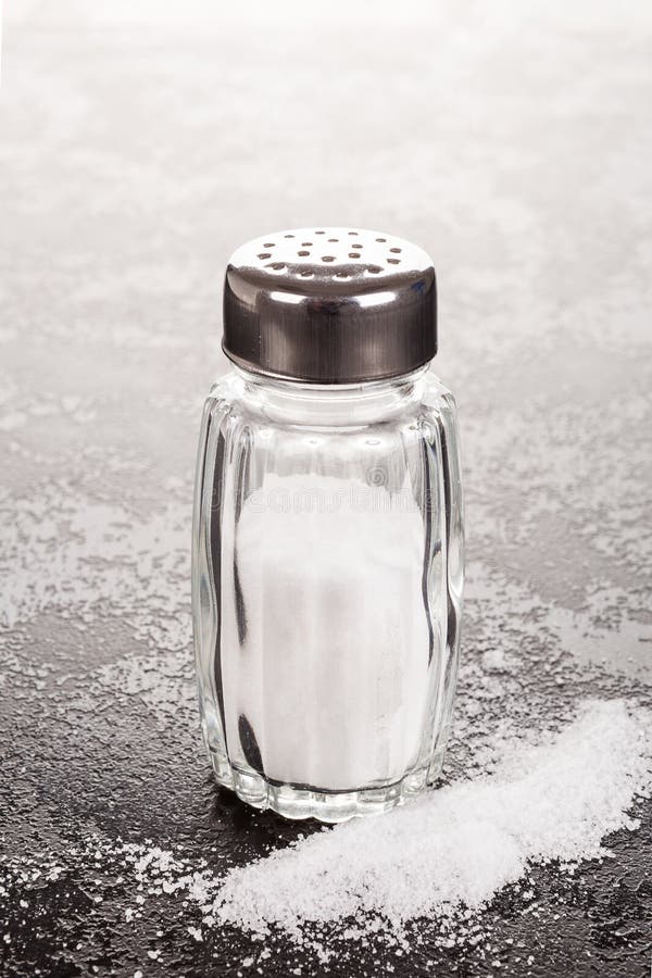 Classic salt in shaker. stock photo. Image of classic - 121876548