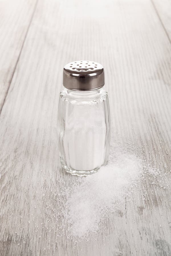 Classic salt in shaker. stock image. Image of cook, condiment - 121876543