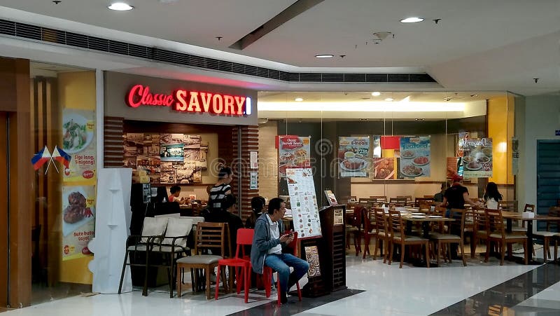 Classic Savory Restaurant Facade in Quezon City, Philippines Editorial ...
