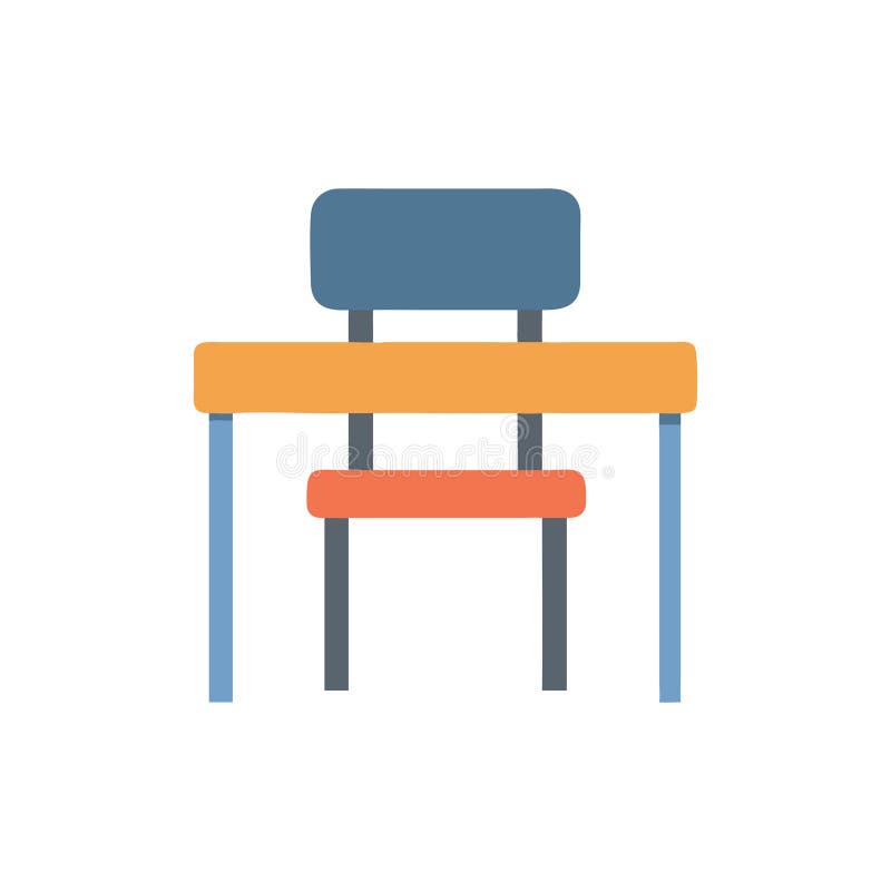 Classic School Desk Icon stock vector. Illustration of graphic - 351940894