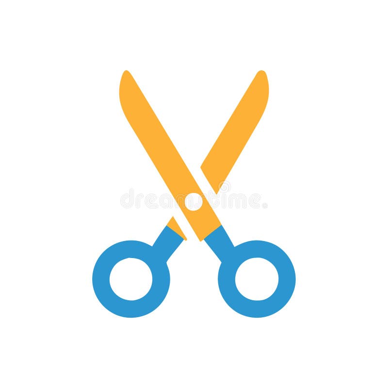 Classic Scissors Icon for Crafts Stock Illustration - Illustration of ...