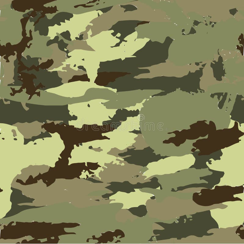 Classic Seamless Military Forest Camouflage Pattern Background. Stock ...