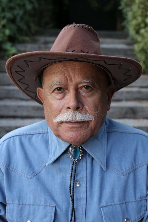 Classic Senior Cowboy with a Mustache Stock Photo - Image of gentleman ...